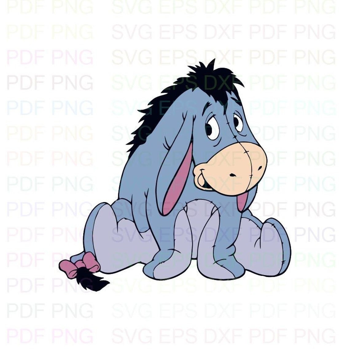 Eeyore_donkey_winnie_the_pooh_1 Svg Dxf Eps Pdf Png, Cricut, Cutting ...