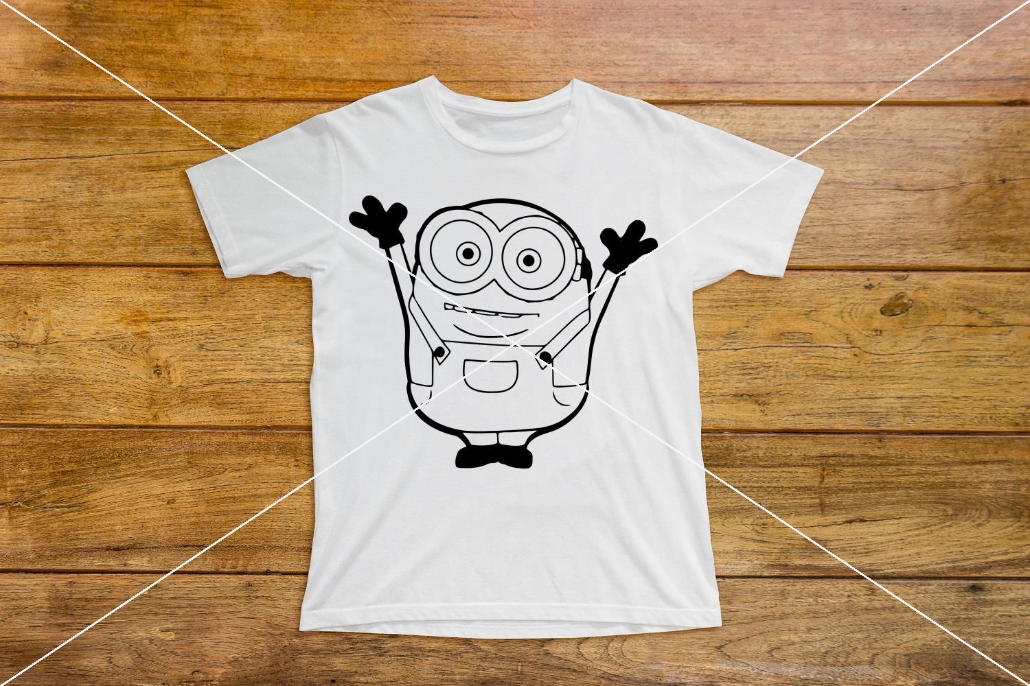 Happy_minion_minions_birthday Svg Outline Dxf Eps Pdf Png, Cricut ...