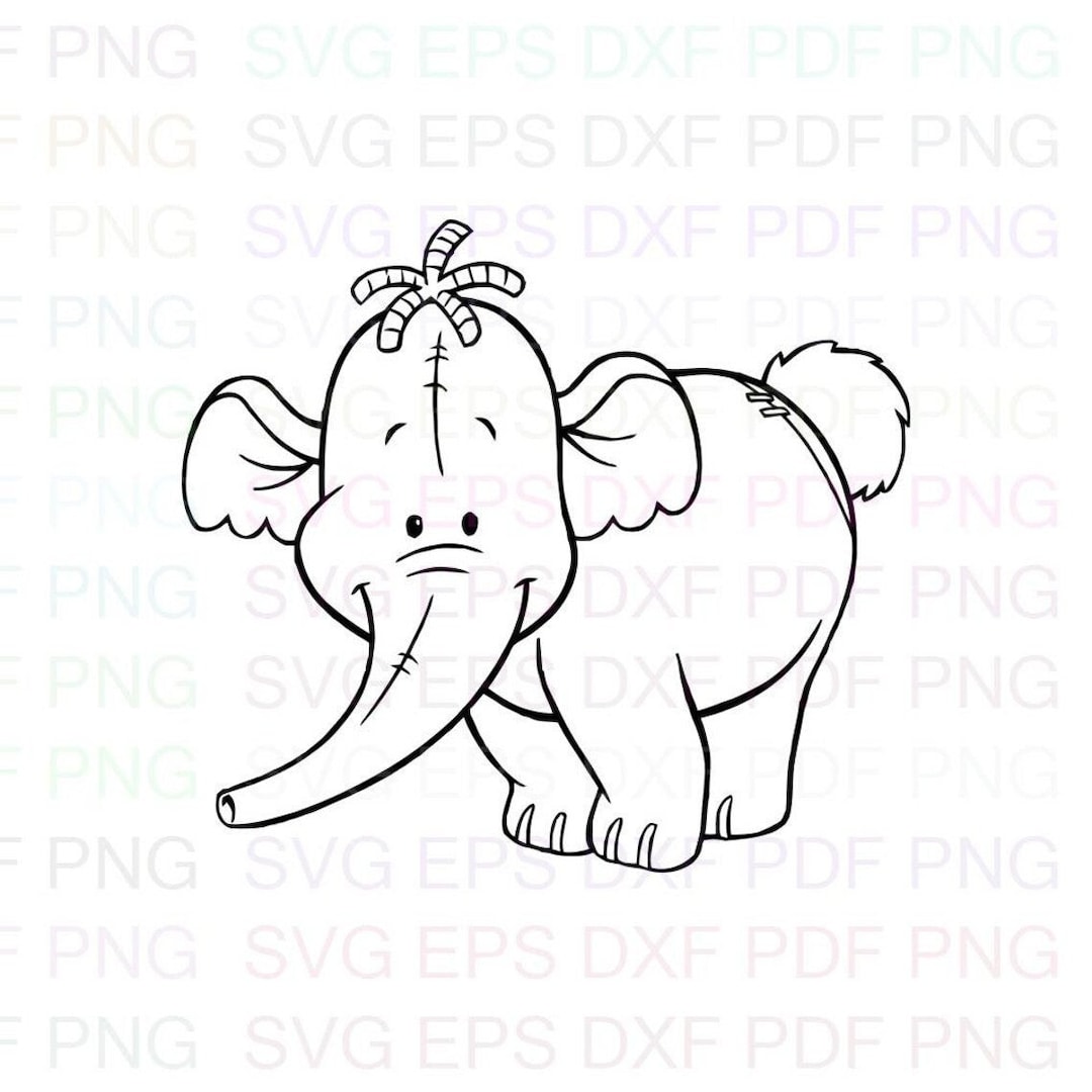 Lumpy_winnie_the_pooh Svg Outline Dxf Eps Pdf Png, Cricut, Cutting File ...