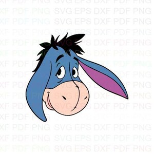 Eeyore_head_donkey_winnie_the_pooh_9 Svg Dxf Eps Pdf Png, Cricut ...