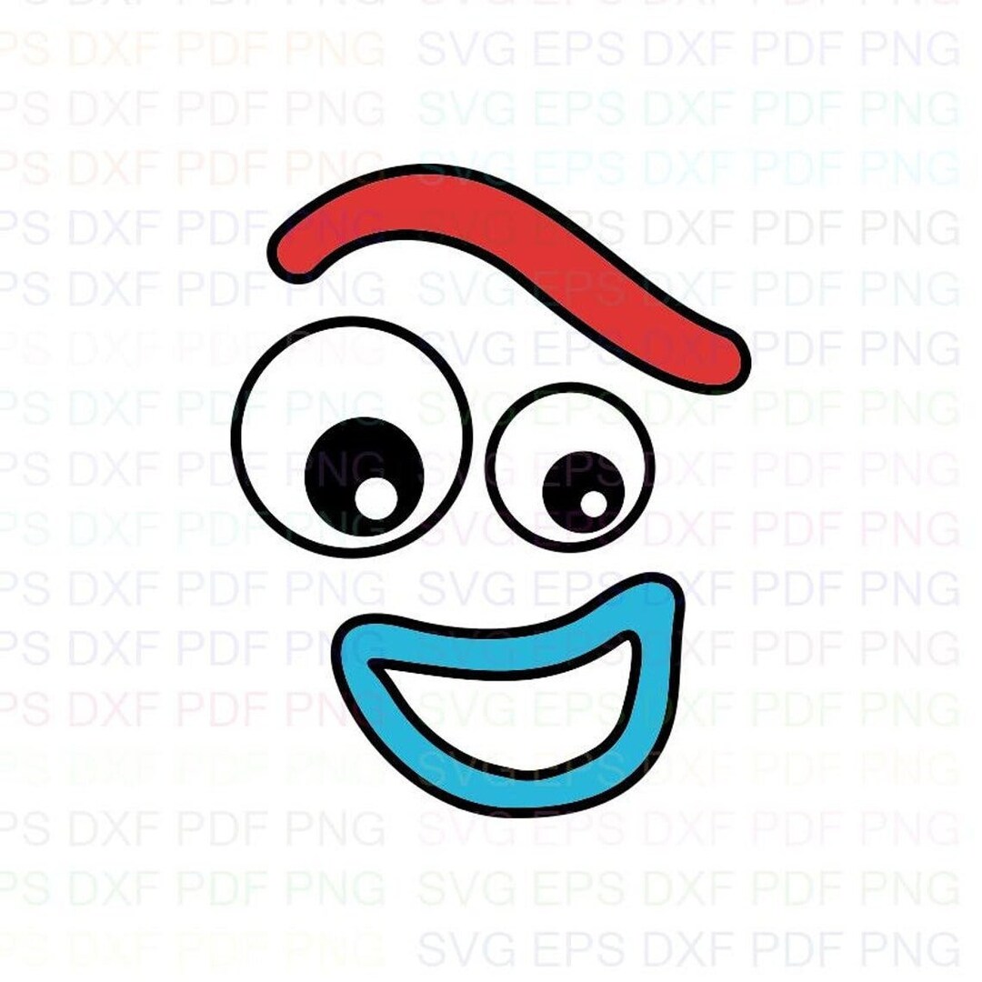 Forky_face_smiley_toy_story Svg Dxf Eps Pdf Png, Cricut, Cutting File ...