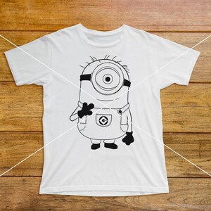Stuart_the_minion_despicable_me Svg Outline Dxf Eps Pdf Png, Cricut ...
