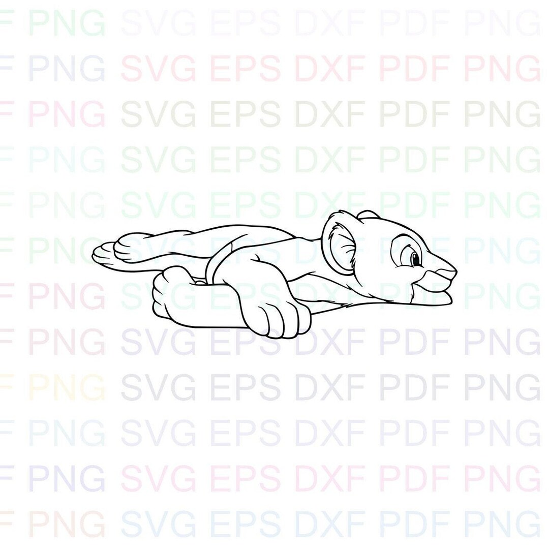 Nala_the_lion_king_3 Svg Outline Dxf Eps Pdf Png, Cricut, Cutting File ...