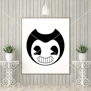 Bendy_face_bendy_and_the_ink_machine Svg Dxf Eps Pdf Png, Cricut ...