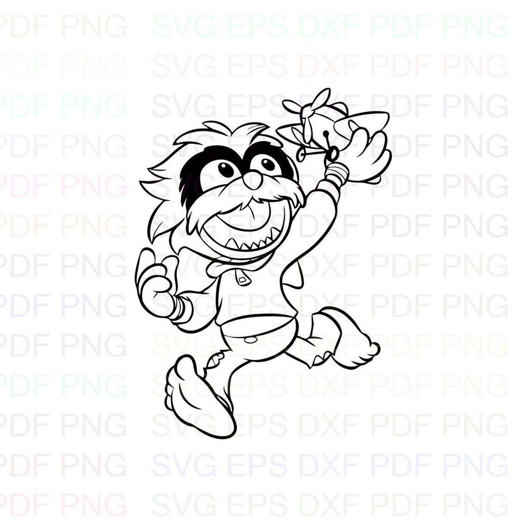 Animal_muppet_babies Svg Outline Dxf Eps Pdf Png, Cricut, Cutting File ...