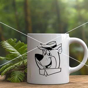 Yogi_bear_face_2 Svg Outline Dxf Eps Pdf Png, Cricut, Cutting File ...