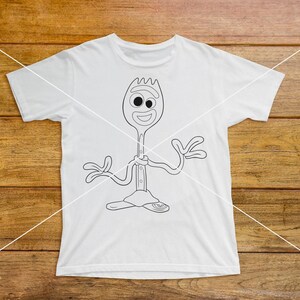 Forky_very_happy_toy_story Svg Outline Dxf Eps Pdf Png, Cricut, Cutting ...