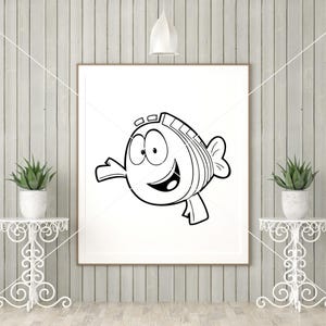 Mr_grouper_bubble_guppies Svg Outline Dxf Eps Pdf Png, Cricut, Cutting ...