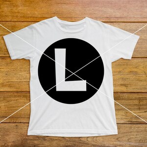 Luigi_logo_l_super_mario_bros Svg Outline Dxf Eps Pdf Png, Cricut, Cutting File, Vector, Clipart ...