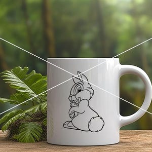 Thumper_smiling Svg Outline Dxf Eps Pdf Png, Cricut, Cutting File ...