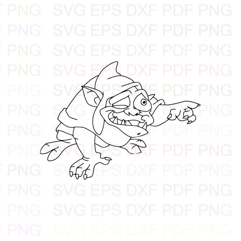 Black_cauldron_creeper Svg Outline Dxf Eps Pdf Png, Cricut, Cutting ...