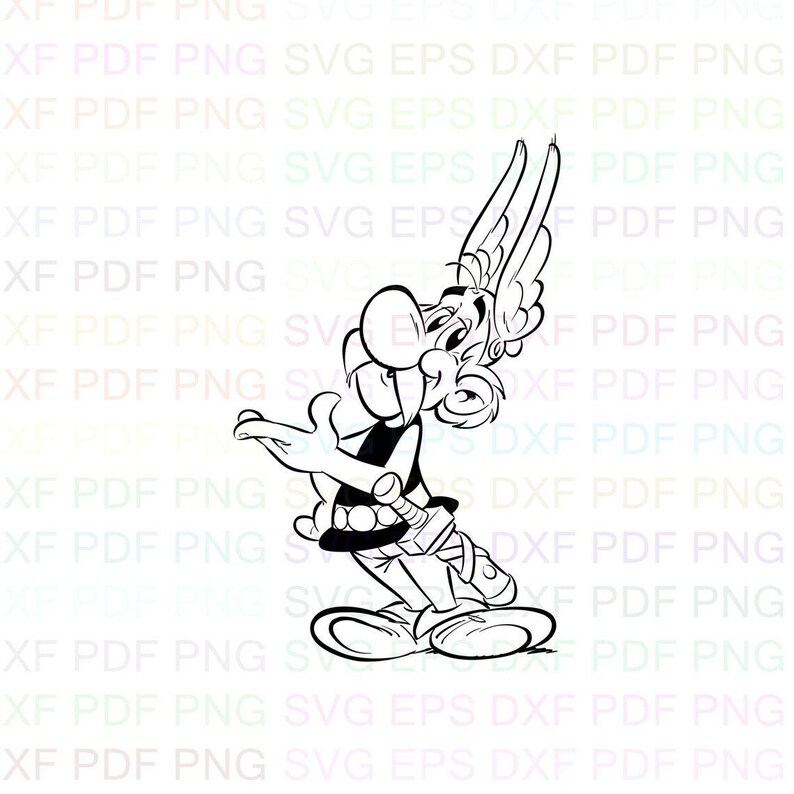 Asterix_0001 Svg Outline Dxf Eps Pdf Png, Cricut, Cutting File, Vector ...