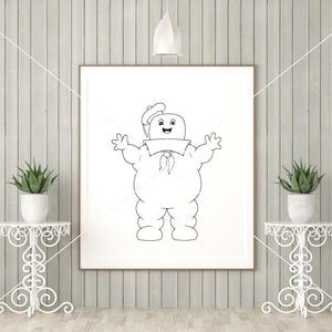 Stay_puft_marshmallow_man Svg Outline Dxf Eps Pdf Png, Cricut, Cutting ...