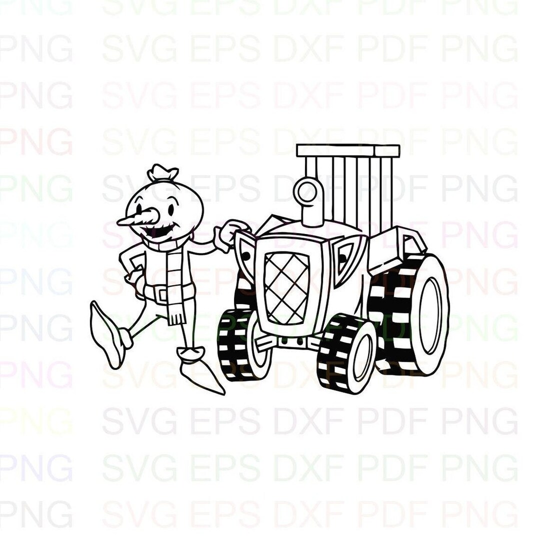 Spud_2_bob_the_builder Svg Outline Dxf Eps Pdf Png, Cricut, Cutting ...