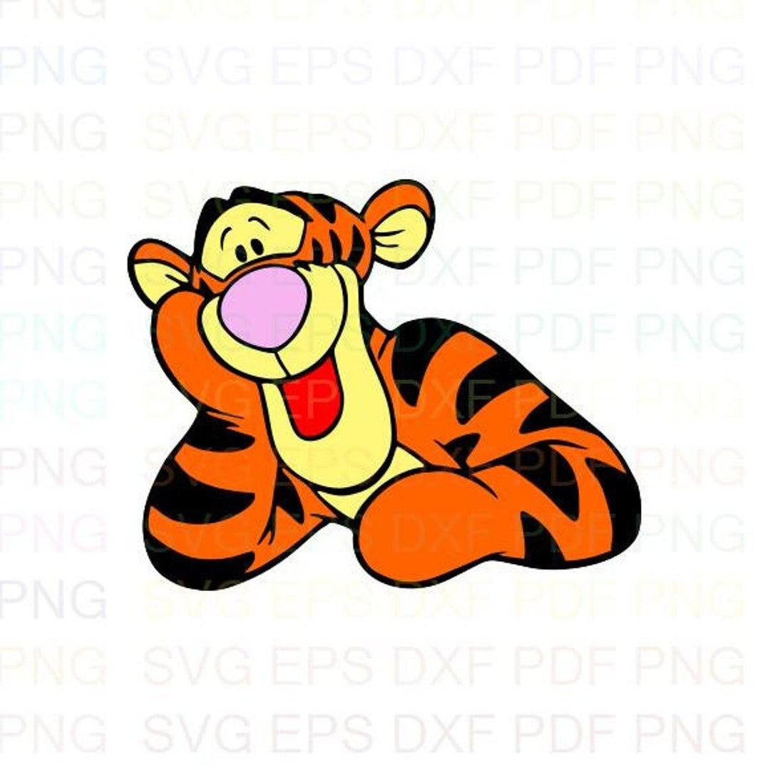Tigger_half_winnie_the_pooh Svg Dxf Eps Pdf Png, Cricut, Cutting File ...
