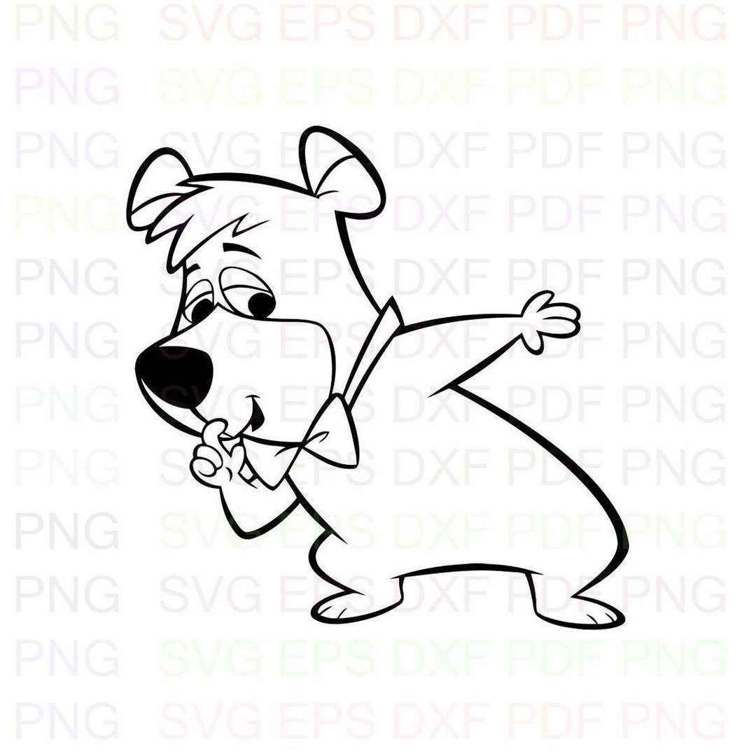 Boo_boo_3_yogi_bear Svg Outline Dxf Eps Pdf Png, Cricut, Cutting File ...