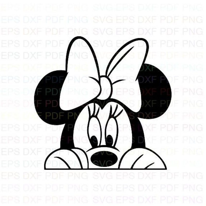 Minnie Mouse Peeking Svg - Etsy