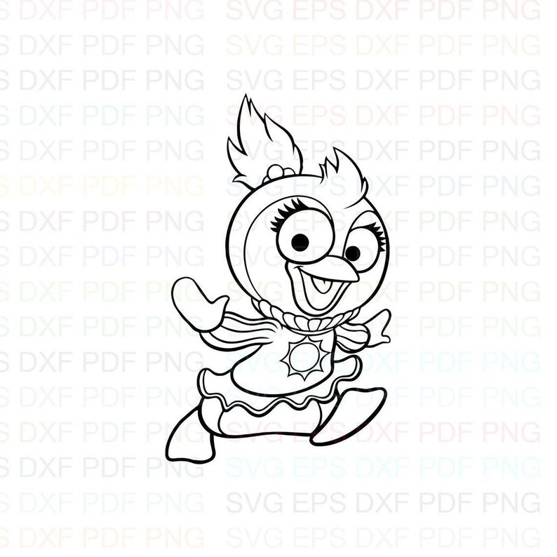 Summer_2_muppet_babies Svg Outline Dxf Eps Pdf Png, Cricut, Cutting ...
