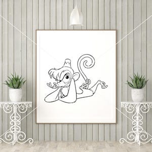 Abu_aladdin Svg Outline Dxf Eps Pdf Png, Cricut, Cutting File, Vector ...