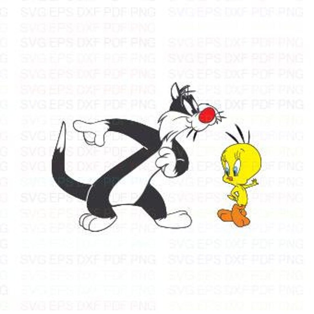 Silvestre_and_piolin Svg Dxf Eps Pdf Png, Cricut, Cutting File, Vector ...