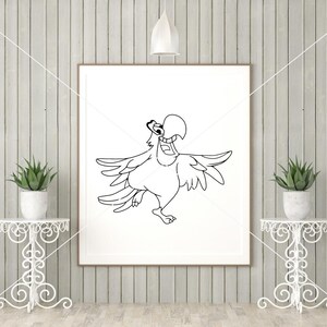 Iago_happy_aladdin Svg Outline Dxf Eps Pdf Png, Cricut, Cutting File ...