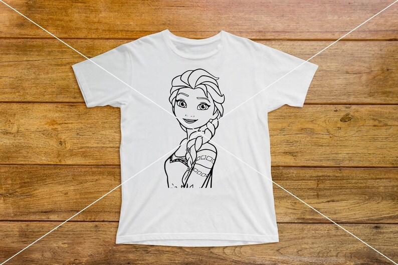 Frozen_elsa_2 Svg Outline Dxf Eps Pdf Png, Cricut, Cutting File, Vector ...