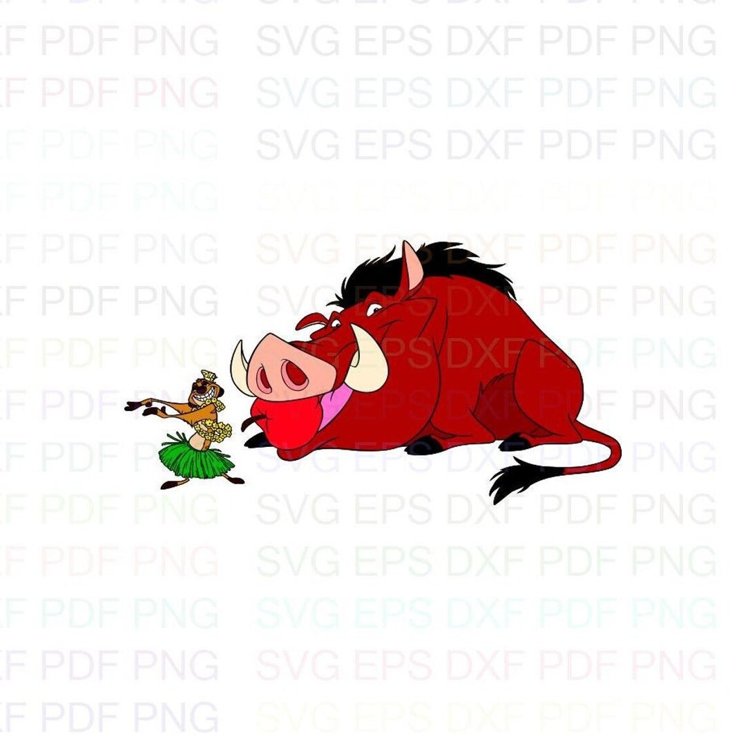 Pumbaa_timon_and_pumbaa_6 Svg Dxf Eps Pdf Png, Cricut, Cutting File ...