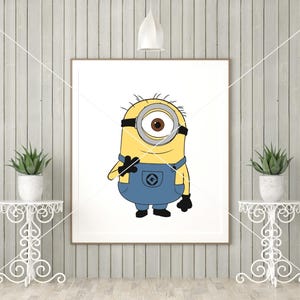 Stuart_the_minion_despicable_me Svg Dxf Eps Pdf Png, Cricut, Cutting ...