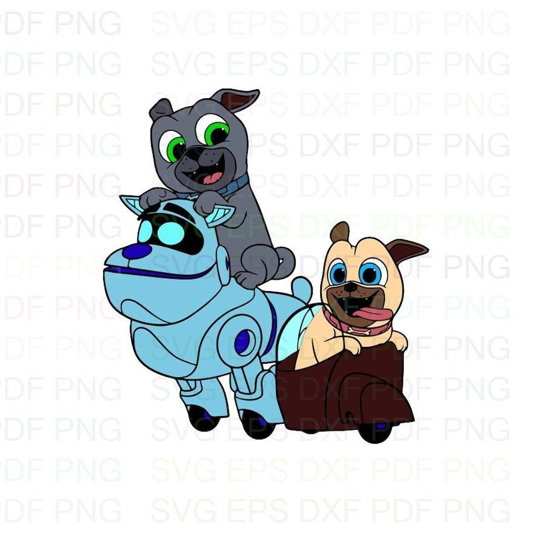 Puppy_dog_pals_arf_with_bingo_and_rolly Svg Dxf Eps Pdf Png, Cricut ...