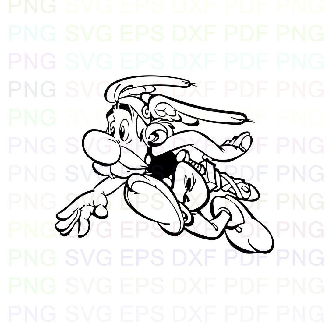 Asterix_0008 Svg Outline Dxf Eps Pdf Png, Cricut, Cutting File, Vector ...