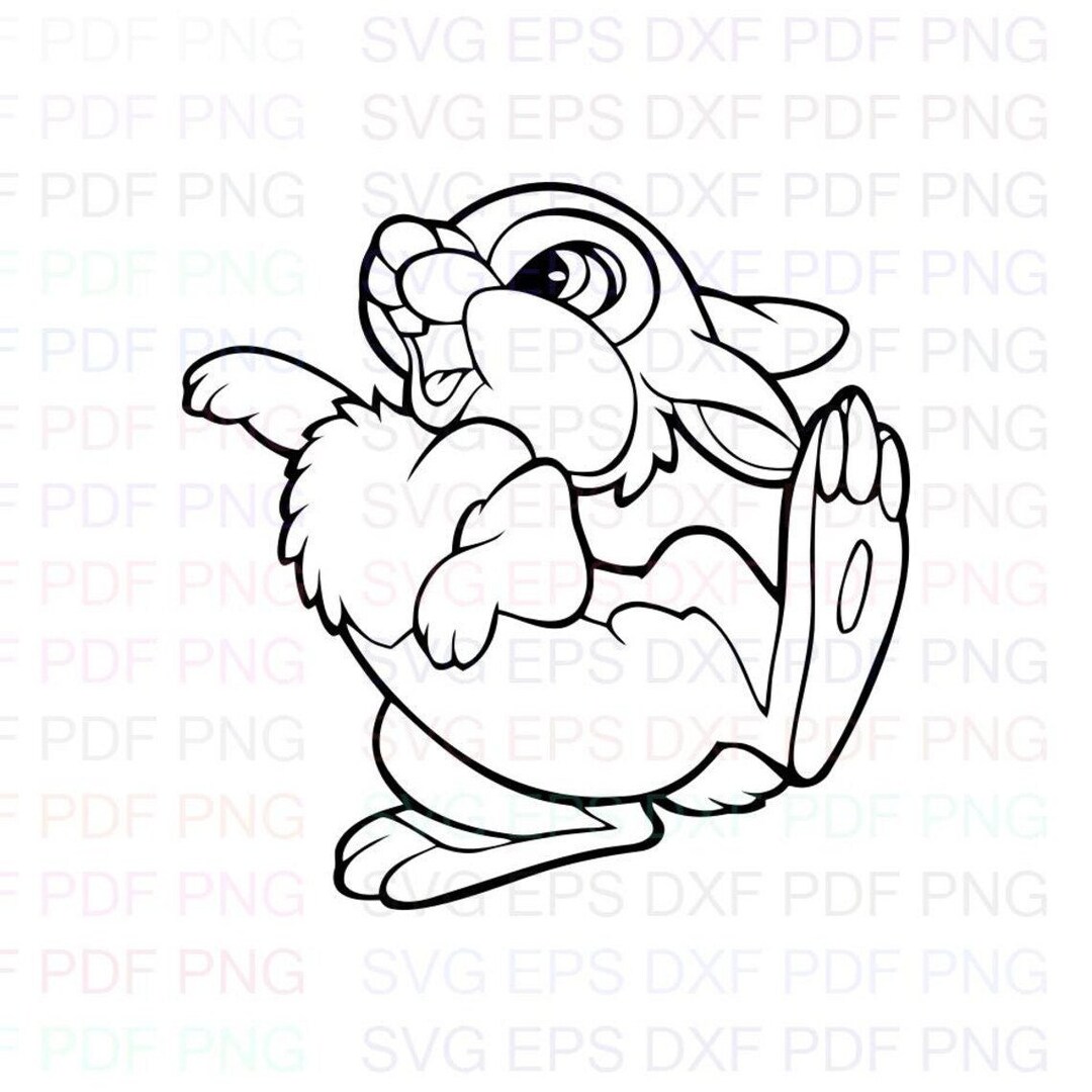 Thumper8_svg Svg Outline Dxf Eps Pdf Png, Cricut, Cutting File, Vector ...