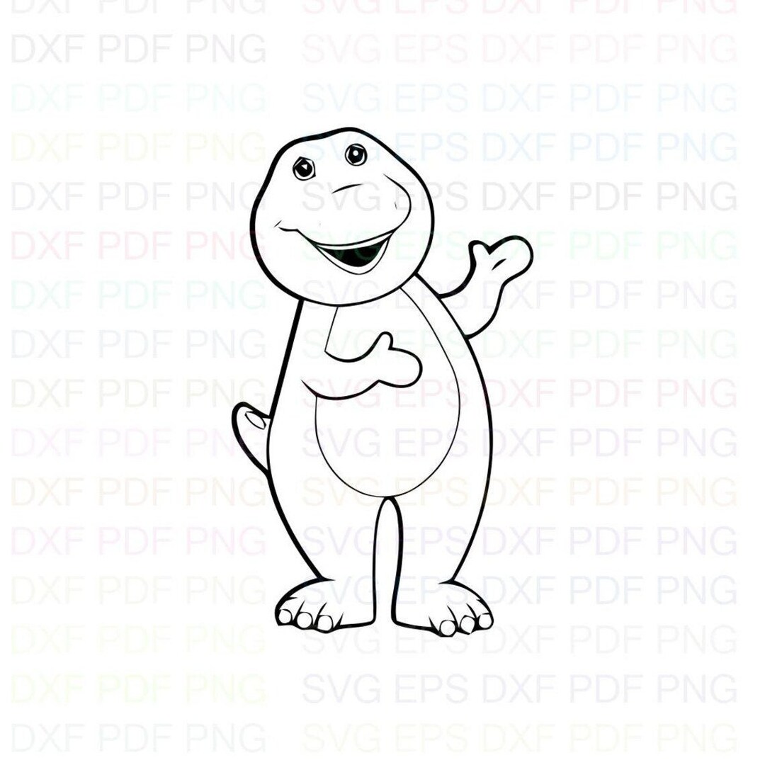 Barney8_svg Svg Outline Dxf Eps Pdf Png, Cricut, Cutting File, Vector ...