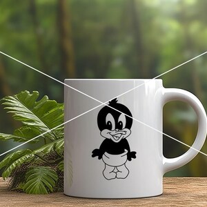 Baby_duffy_baby_looney_tunes Svg Outline Dxf Eps Pdf Png, Cricut ...