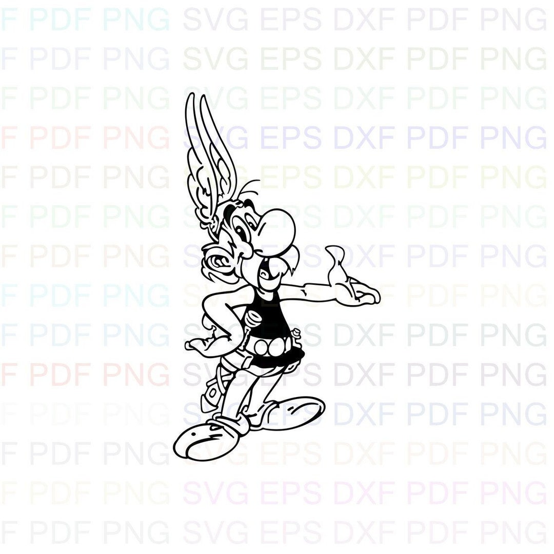 Asterix_0009 Svg Outline Dxf Eps Pdf Png, Cricut, Cutting File, Vector ...