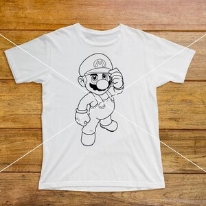 Super_mario Svg Outline Dxf Eps Pdf Png, Cricut, Cutting File, Vector ...