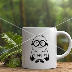 Minion_2_despicable_me Svg Outline Dxf Eps Pdf Png, Cricut, Cutting ...