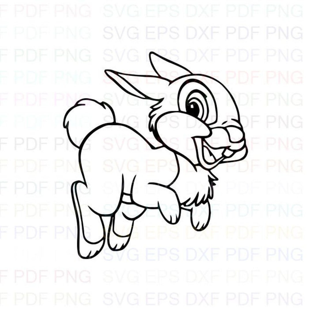 Thumper11_svg Svg Outline Dxf Eps Pdf Png, Cricut, Cutting File, Vector ...