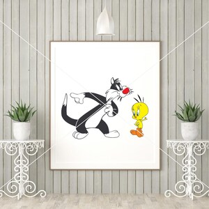 Silvestre_and_piolin Svg Dxf Eps Pdf Png, Cricut, Cutting File, Vector ...