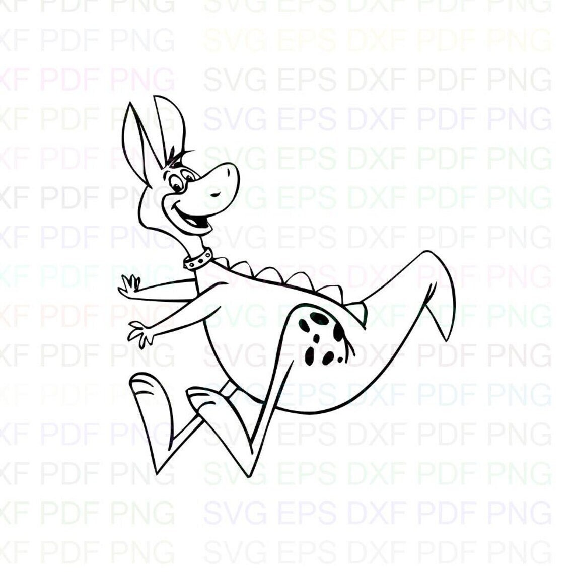 The_flintstones Svg Outline Dxf Eps Pdf Png, Cricut, Cutting File ...