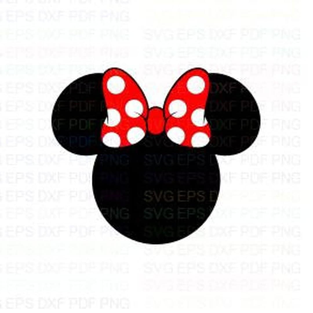 Minnie_bow_red_mickey_mouse Svg Dxf Eps Pdf Png, Cricut, Cutting File ...