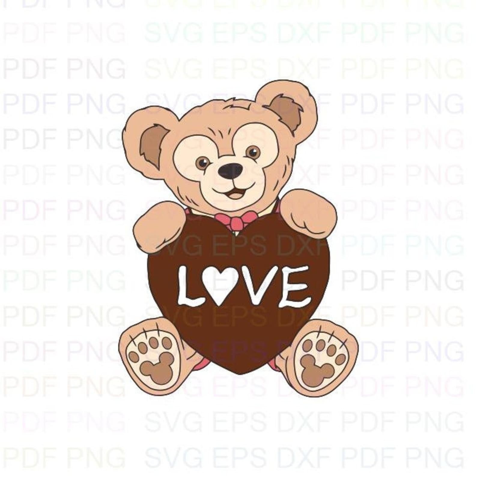 Duffy_the_bear_love_duffy_and_friends Svg Dxf Eps Pdf Png, Cricut ...