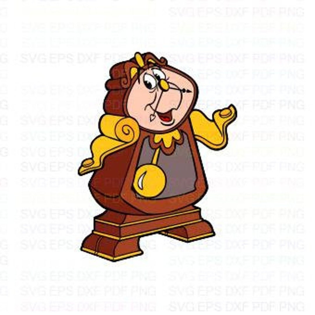 Cogsworth_beauty_and_the_beast Svg Dxf Eps Pdf Png, Cricut, Cutting ...