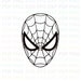 Spider_man_face_2 Svg Outline Dxf Eps Pdf Png, Cricut, Cutting File ...