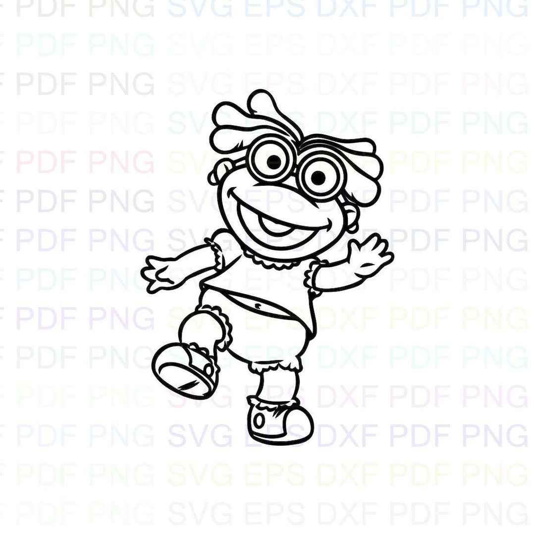 Skeeter_muppet_babies Svg Outline Dxf Eps Pdf Png, Cricut, Cutting File ...