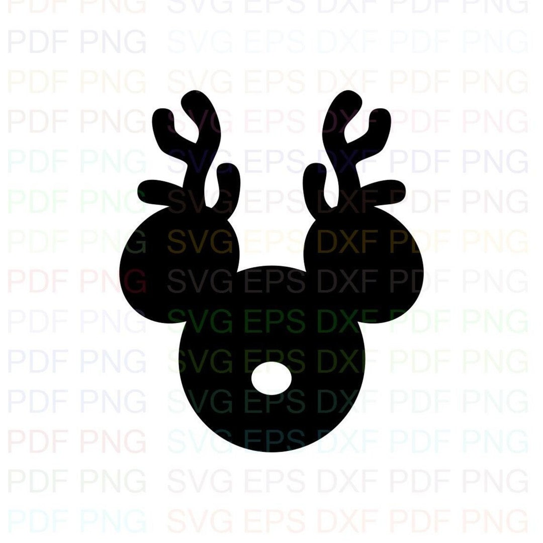 Mickey_deer_mickey_mouse Svg Outline Dxf Eps Pdf Png, Cricut, Cutting ...