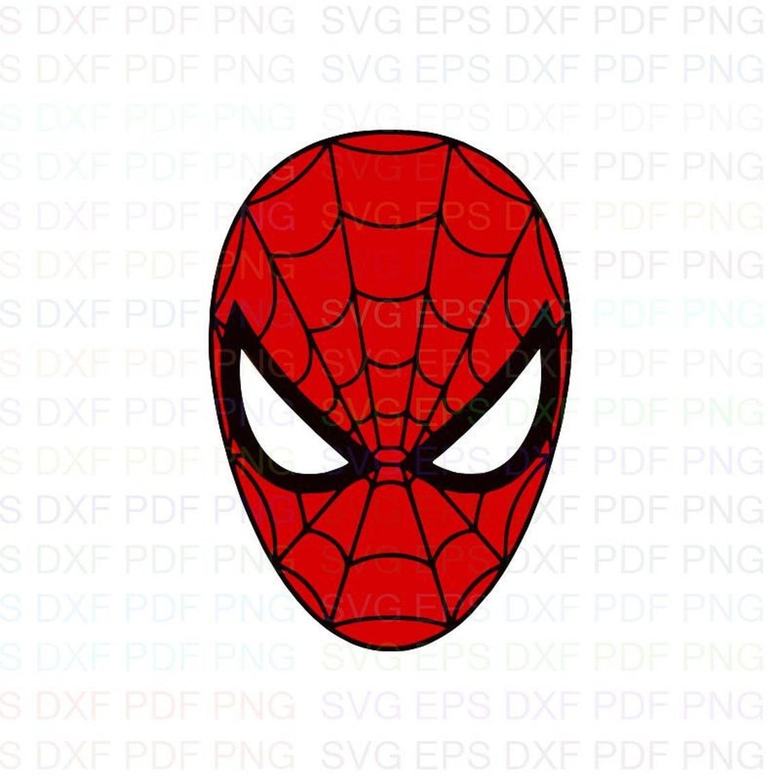 Spider_Man_Face_2, Dxf Eps Pdf Png, Cricut, Plotterdatei, Vektor ...