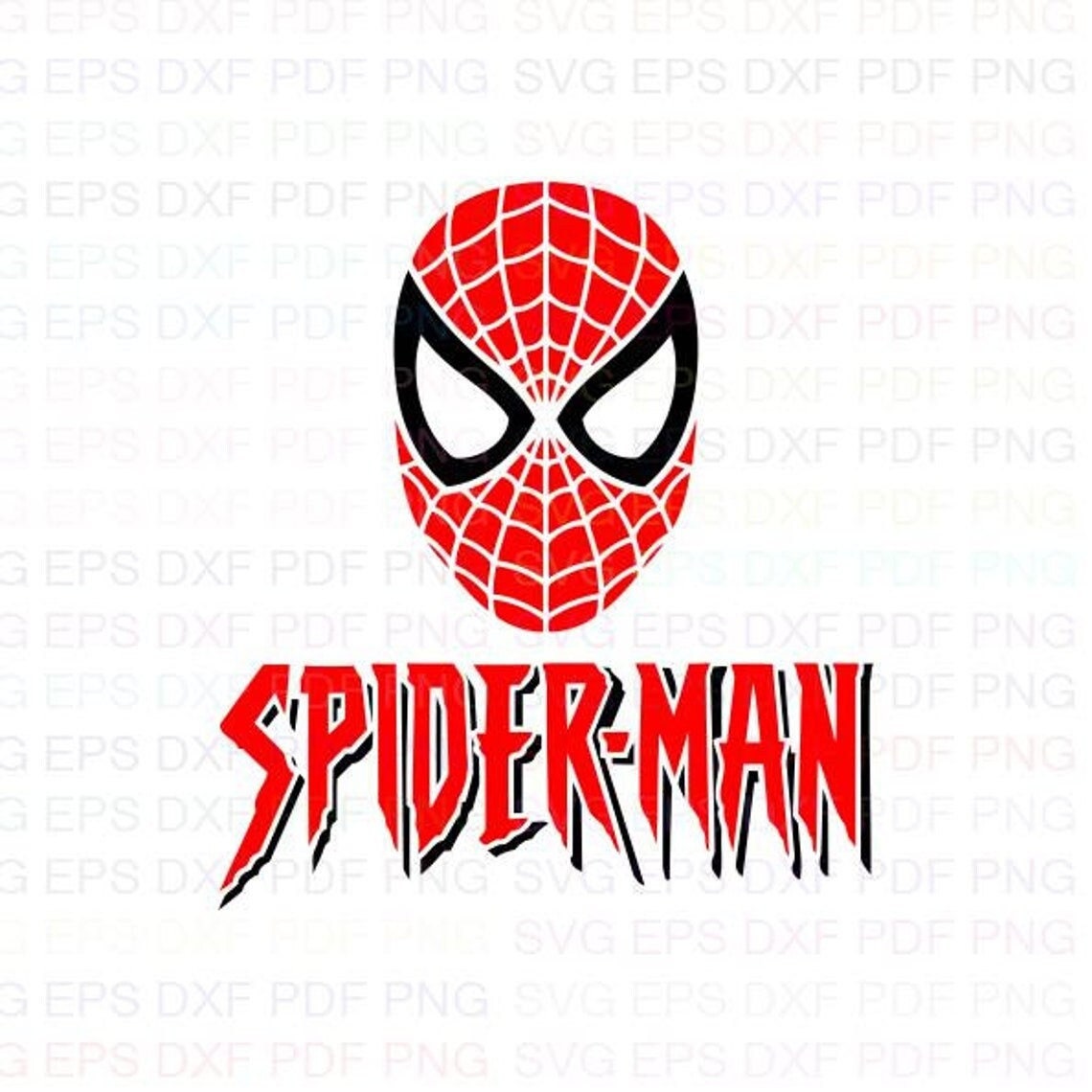 Spider_Man_Logo_und_Gesicht, Dxf Eps Pdf Png, Cricut, Plotterdatei ...
