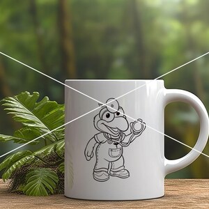 Gonzo_muppet_babies Svg Outline Dxf Eps Pdf Png, Cricut, Cutting File ...