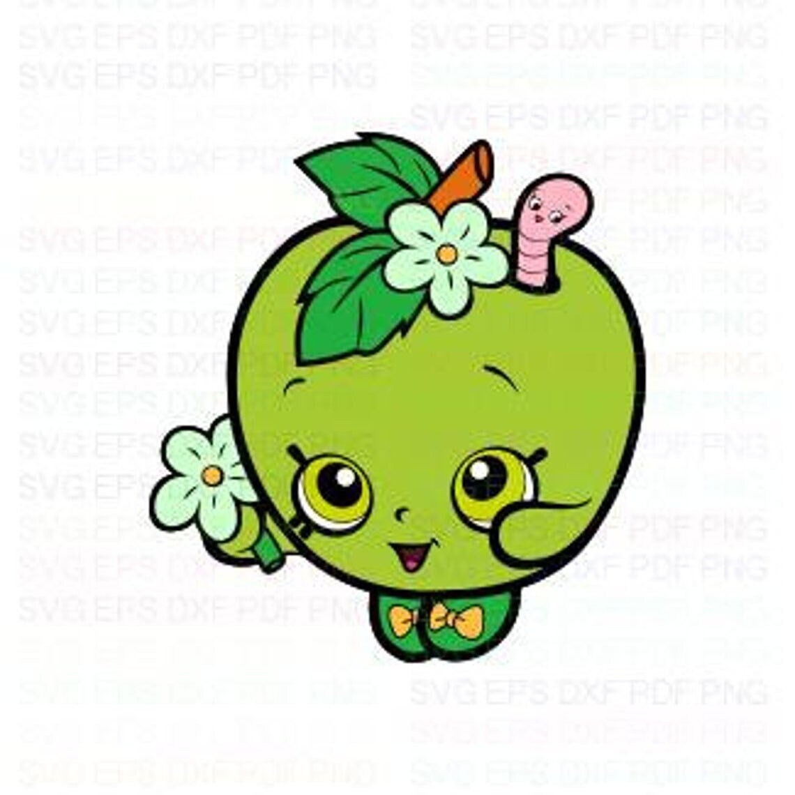 Apple_blossom_shopkins Svg Dxf Eps Pdf Png, Cricut, Cutting File ...