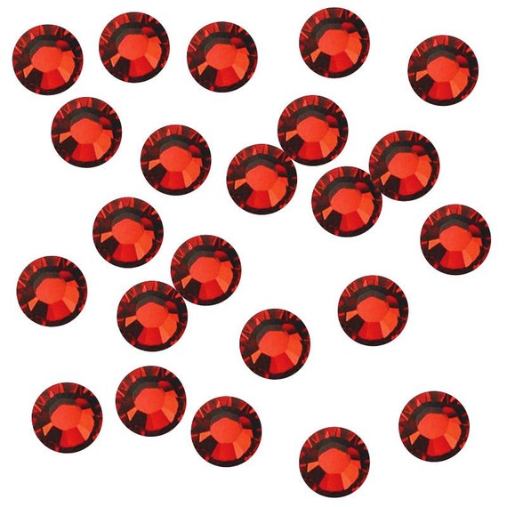 Light Siam red Hot Fix Iron on Glass Rhinestones AAA Grade - Etsy